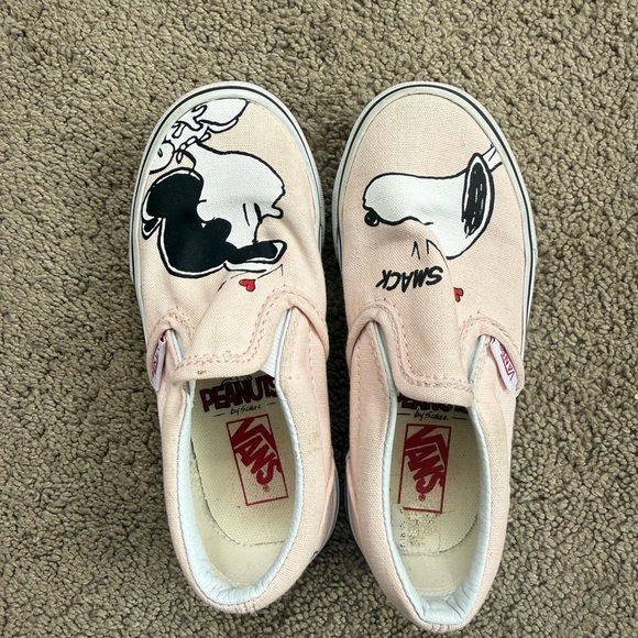 Vans | Shoes | Vans Kids Snoopy Peanuts Slides | Poshmark